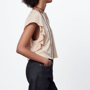 Zara | Tops | Zara Ruffle Top | Poshmark